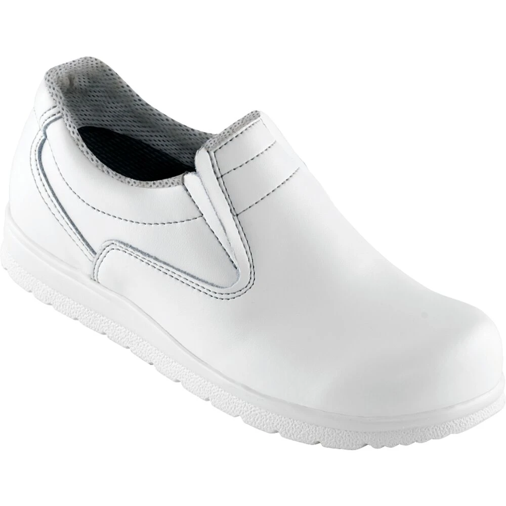 Sikkerhedssko Euro-Dan Classic 47 hvid Permair læder PU SRC S2 vidde 13