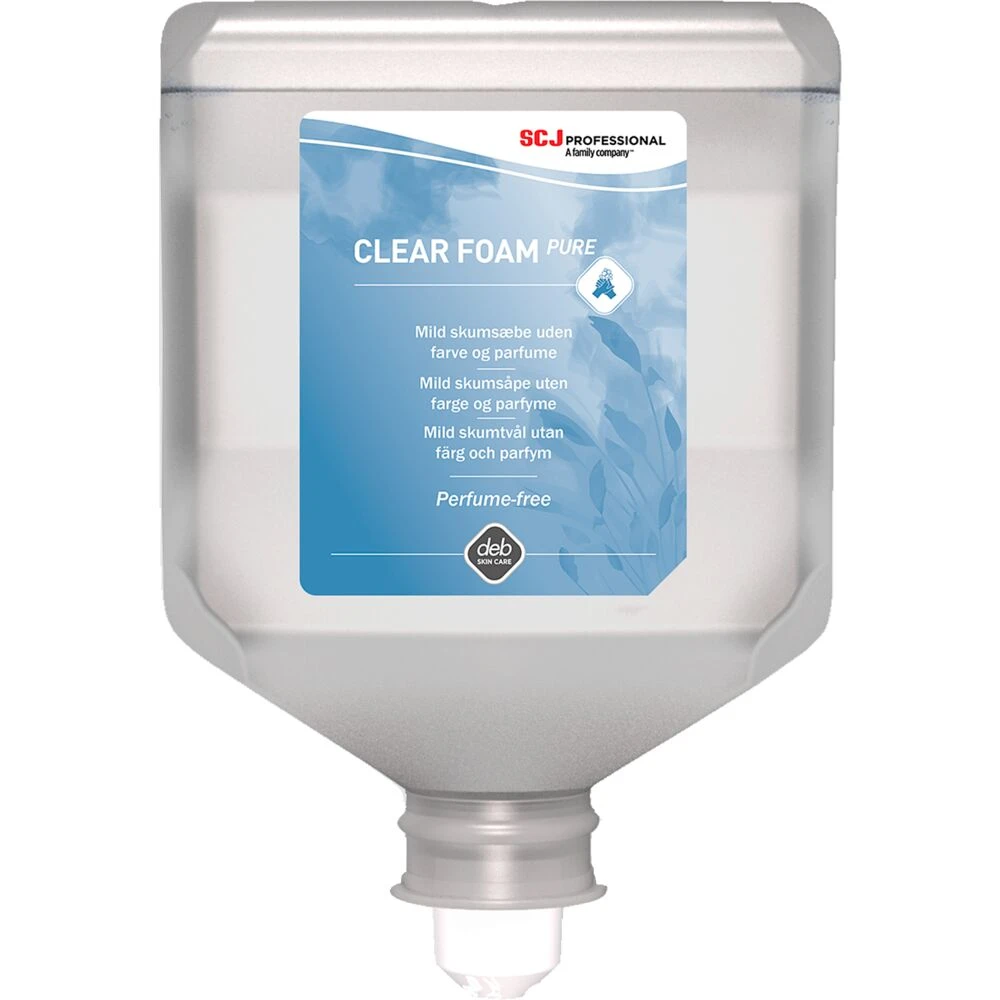 Skumsæbe, SC Johnson Clear Foam PURE, 2000 ml, uden farve og parfume ...