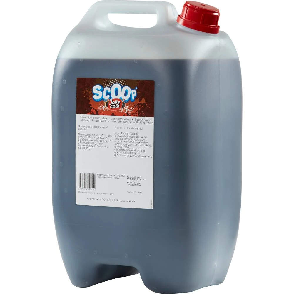 Slush Ice saft Scoop Jolly Cola uden azofarvestoffer - 10 liter - Køb ...