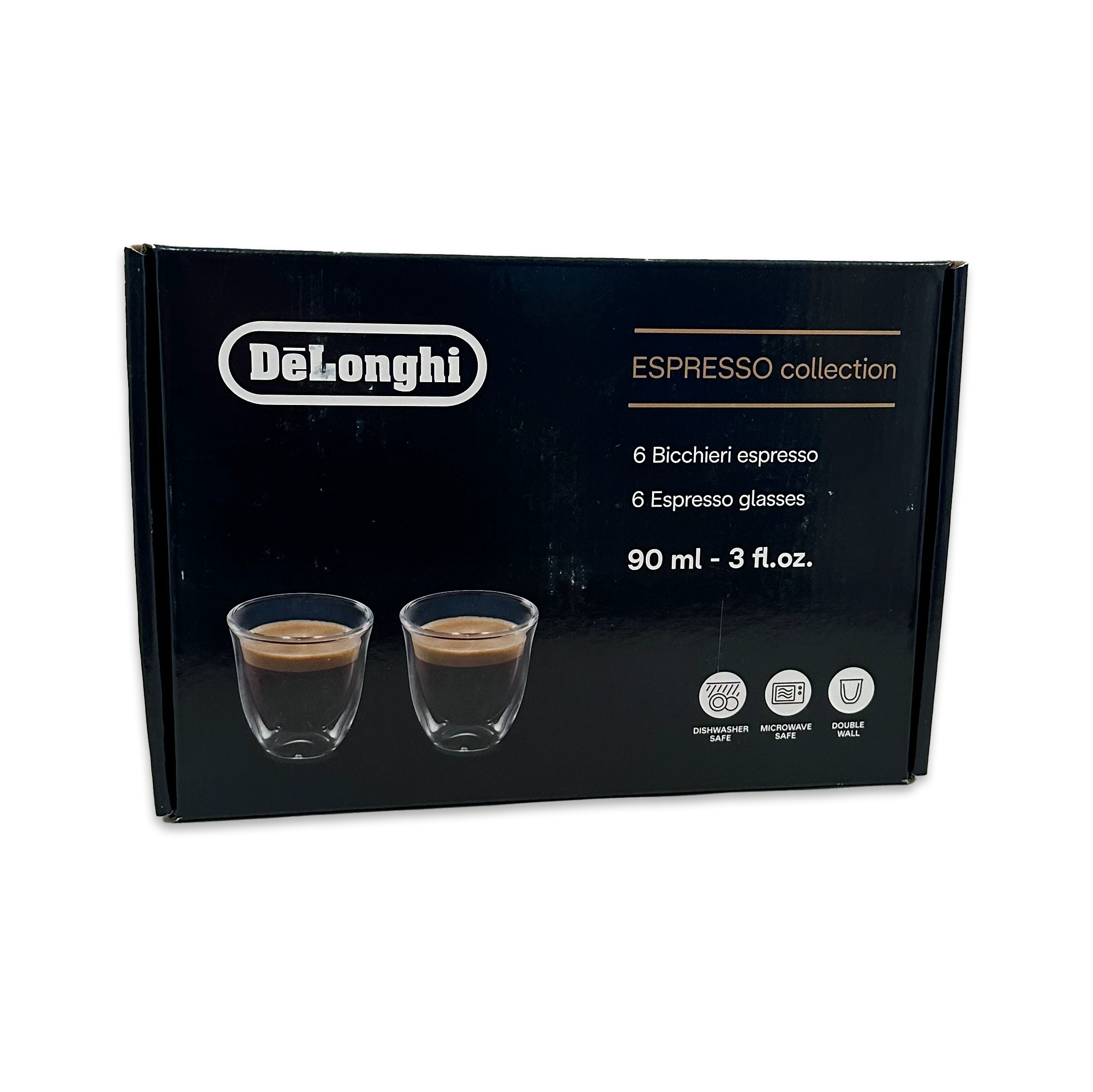 DeLonghi Espresso - termoglas 90 ml (6 kopper)