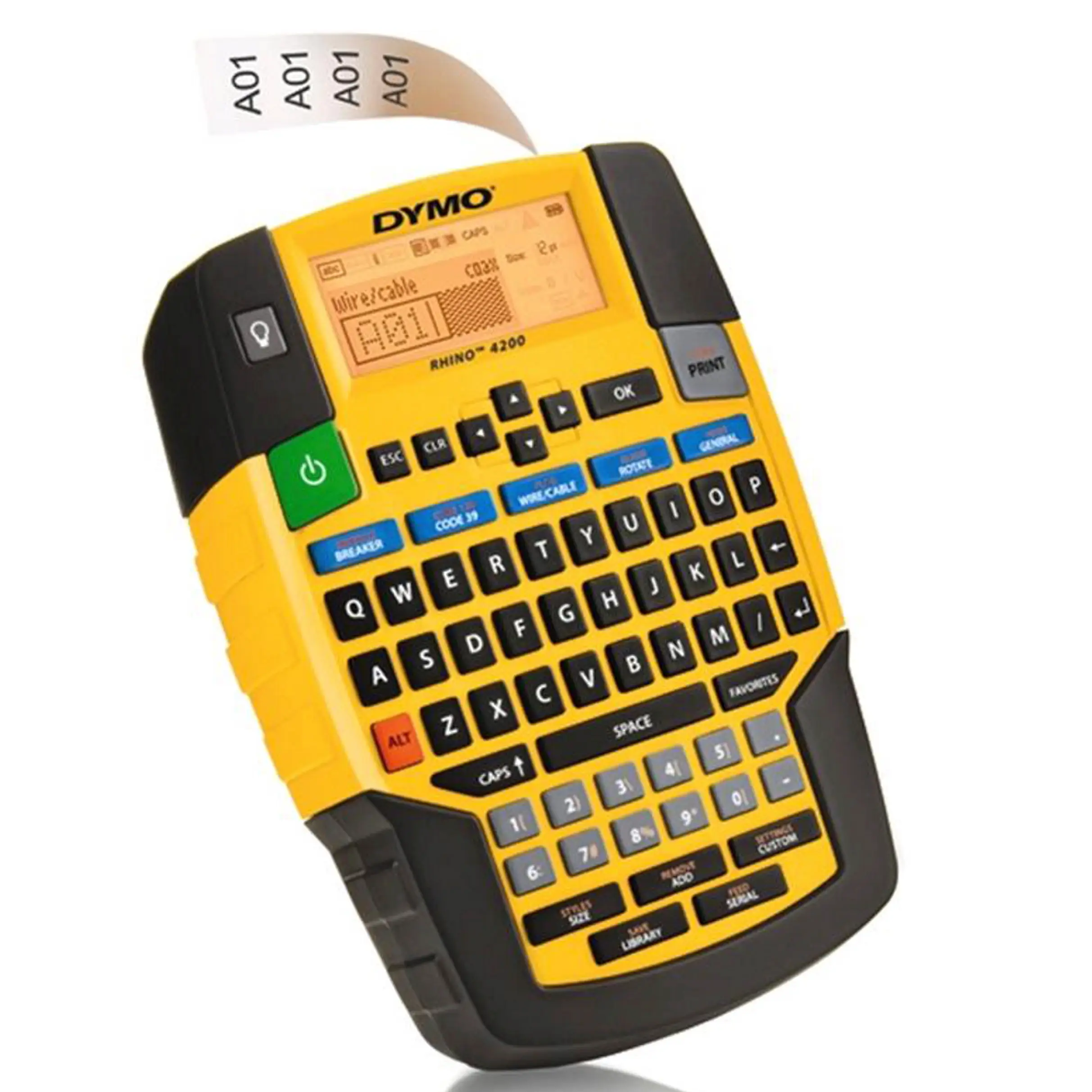 DYMO maskine til at lave klistermærker Rhino 4200 til Rhino tape 6-19mm ...