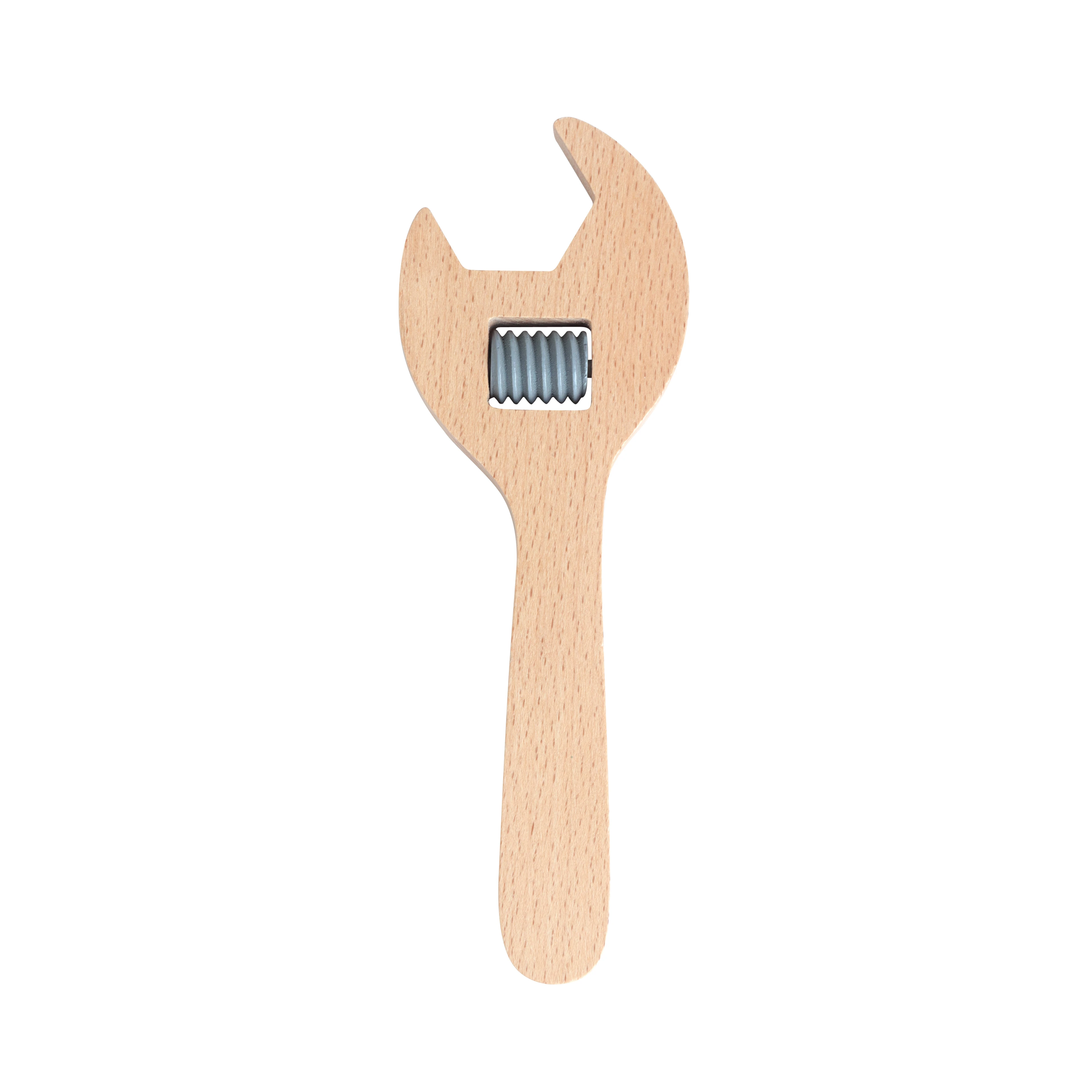 Adjustable play tool spanner in FSC certified wood