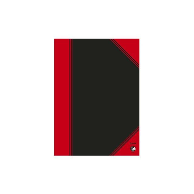 Kinabog Bantex med linjer A5 sort/rød 96 blade 70g