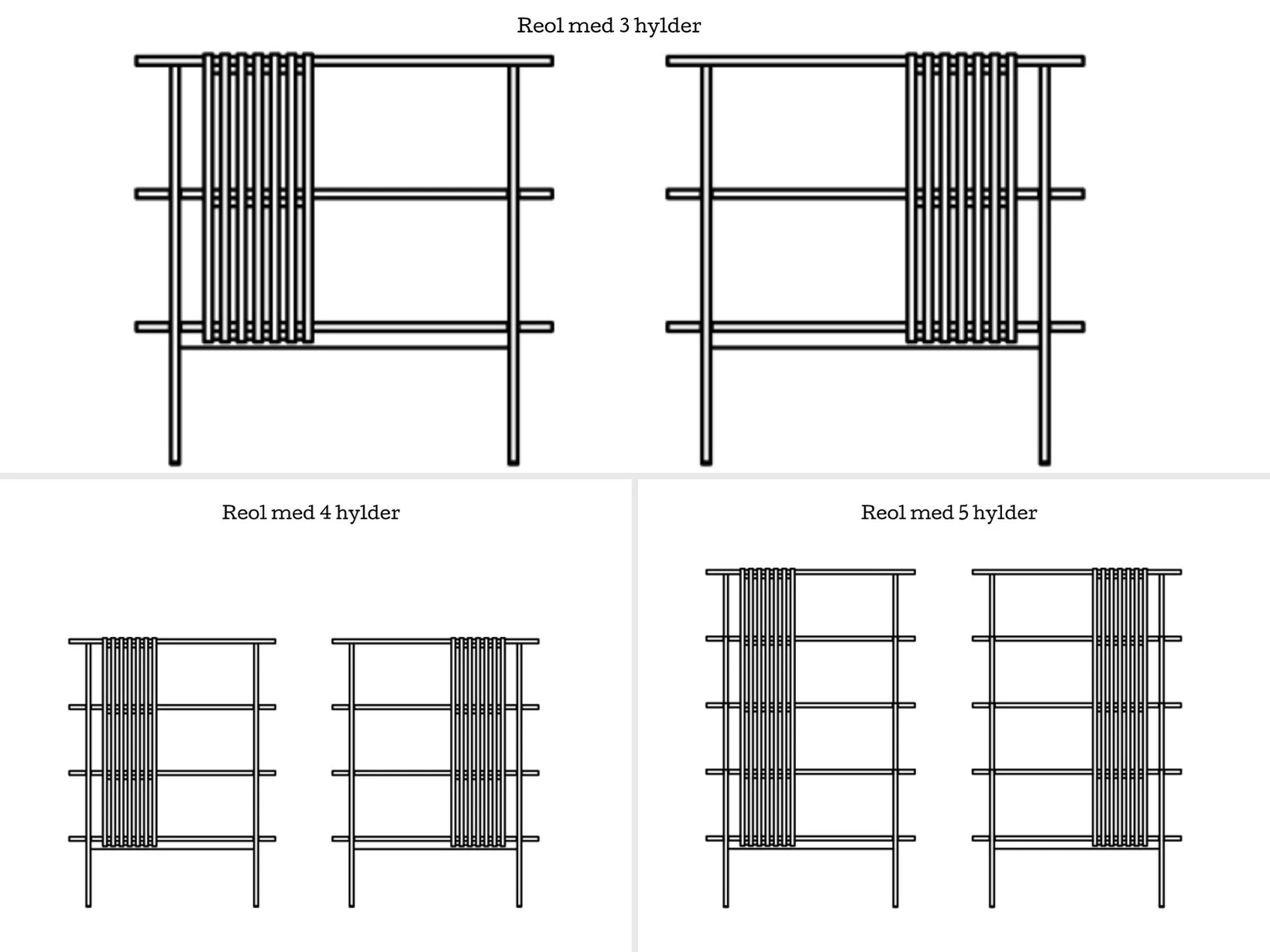 Designer reoler | Reoler i et smukke og gennemtænkte designs
