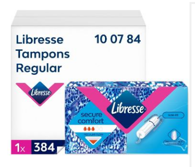 LIBRESSE REGULAR TAMPONER 384 STK.