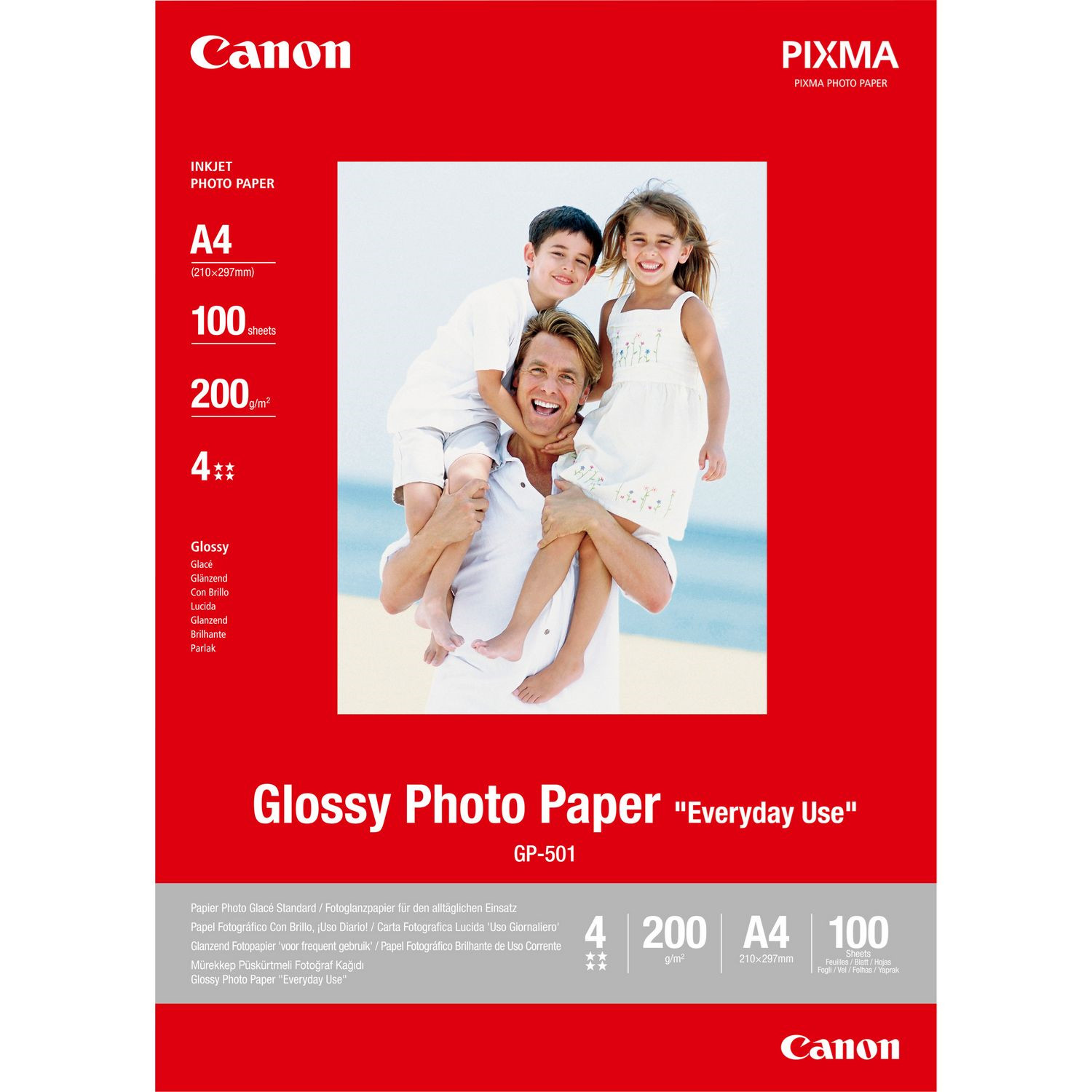 Foto Papir Canon A4 200 Gram GP 501 Glossy 100 Ark K b Billigt P foto-papir-canon-a4-200-gram-gp-501-glossy-100-ark-k-b-billigt-p