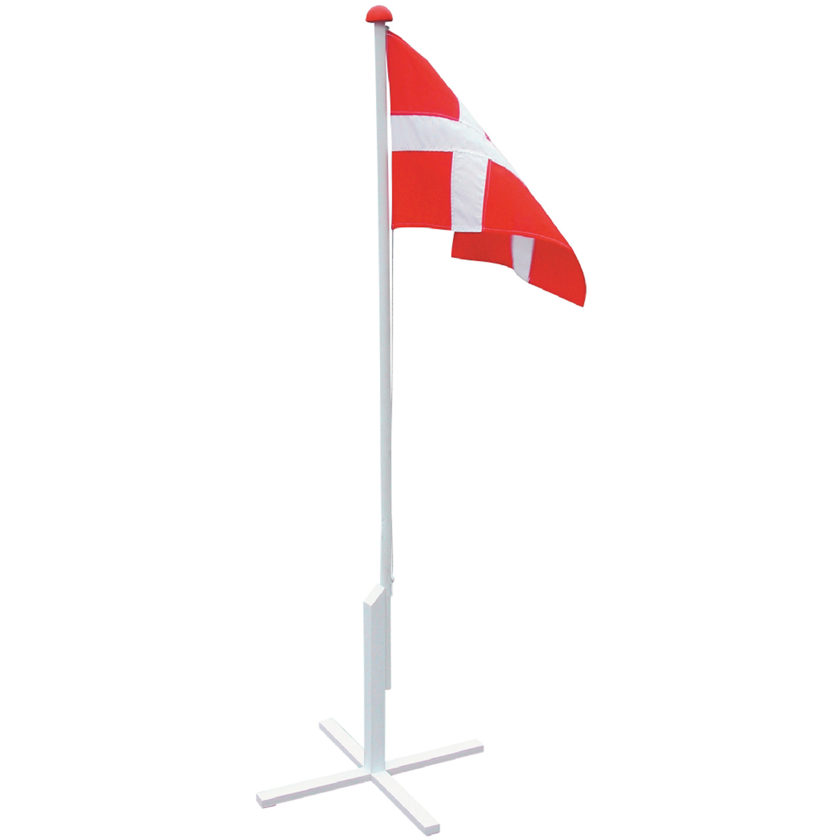 Flagstang 180cm m. fod, flagline, hejs og flag - Køb billigt på Grafical.dk