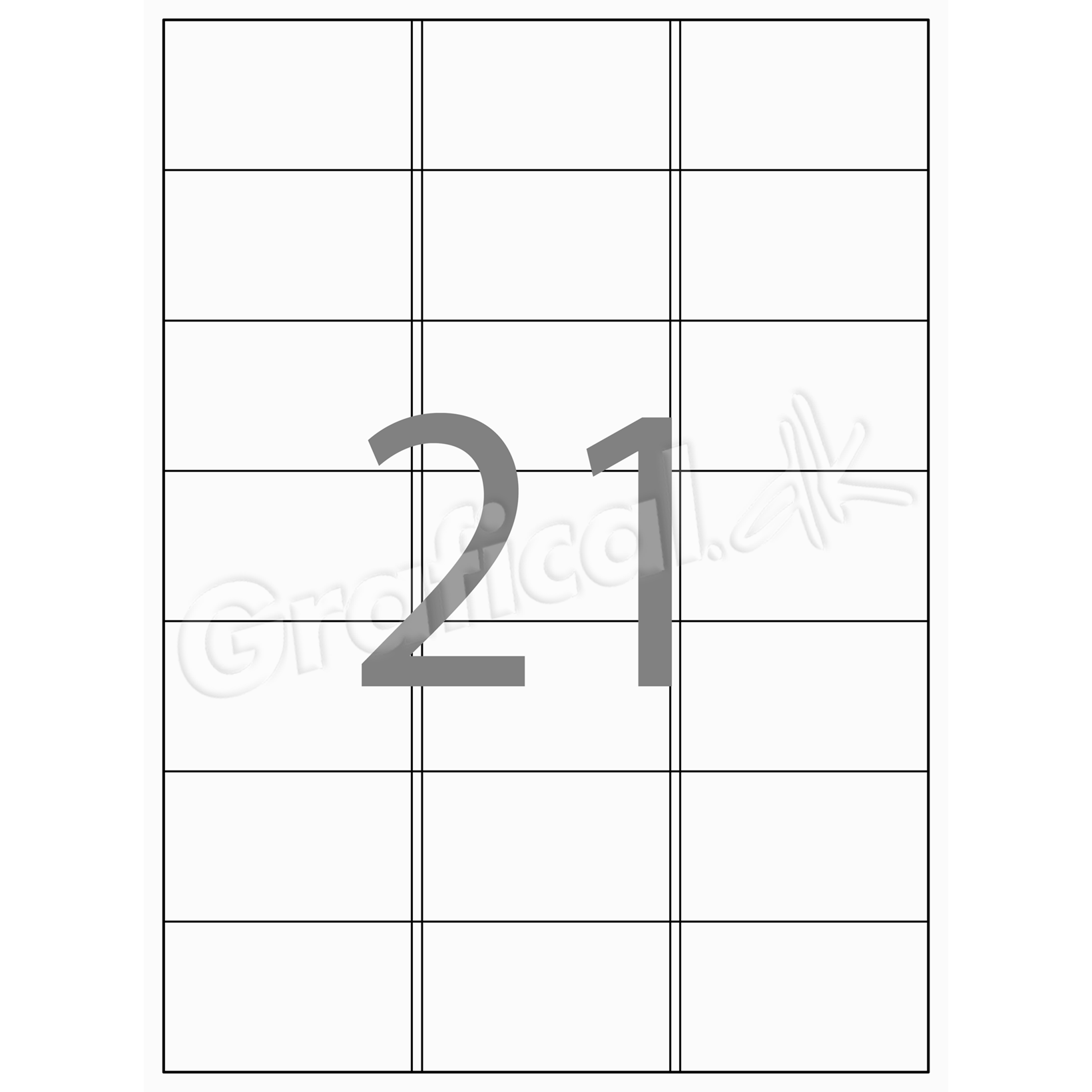 Xerox Labels - 21 pr. ark 63 x 38 mm 003R96298 - 100 ark - Køb billigt ...