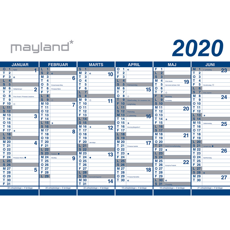 Mayland Kontorkalendere - Køb din kalender billigt her