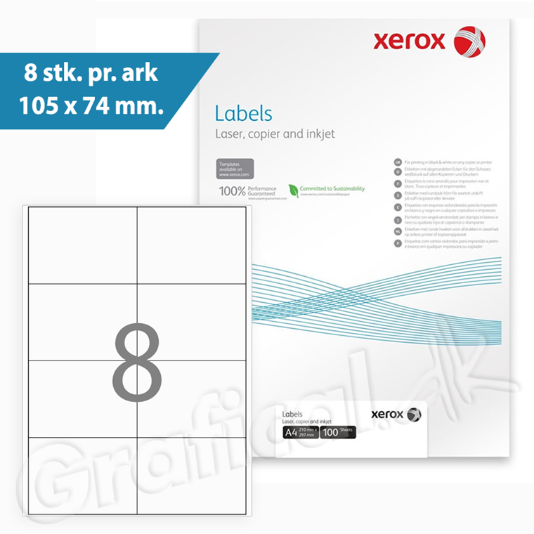 Xerox Labels - Selvklæbende etiketter til printer