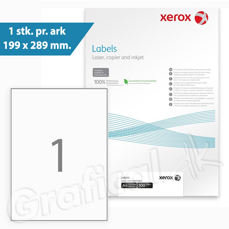 Xerox Labels - Selvklæbende etiketter til printer