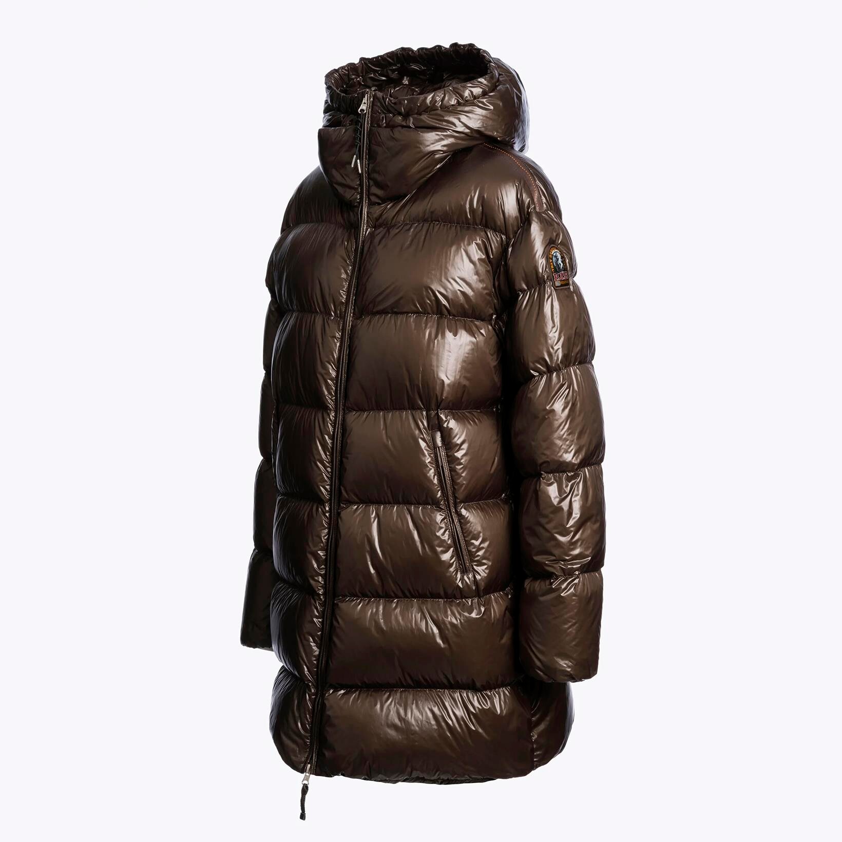 Parajumpers Ivonne Hooded Down Jacket Earth Brown - Livingshop.dk