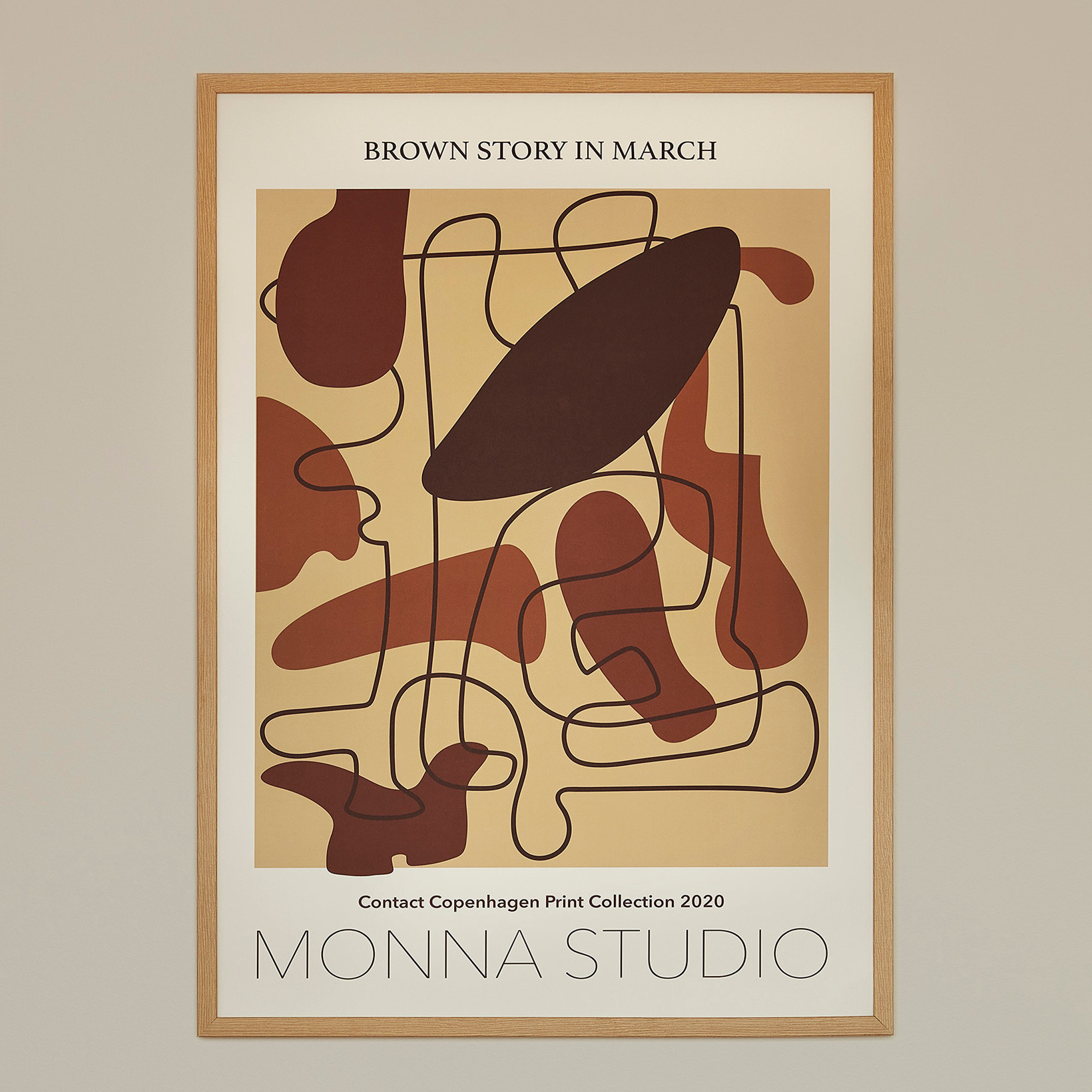 MONNA Studio Design Poster Brown Story 50x70 cm - Livingshop.dk
