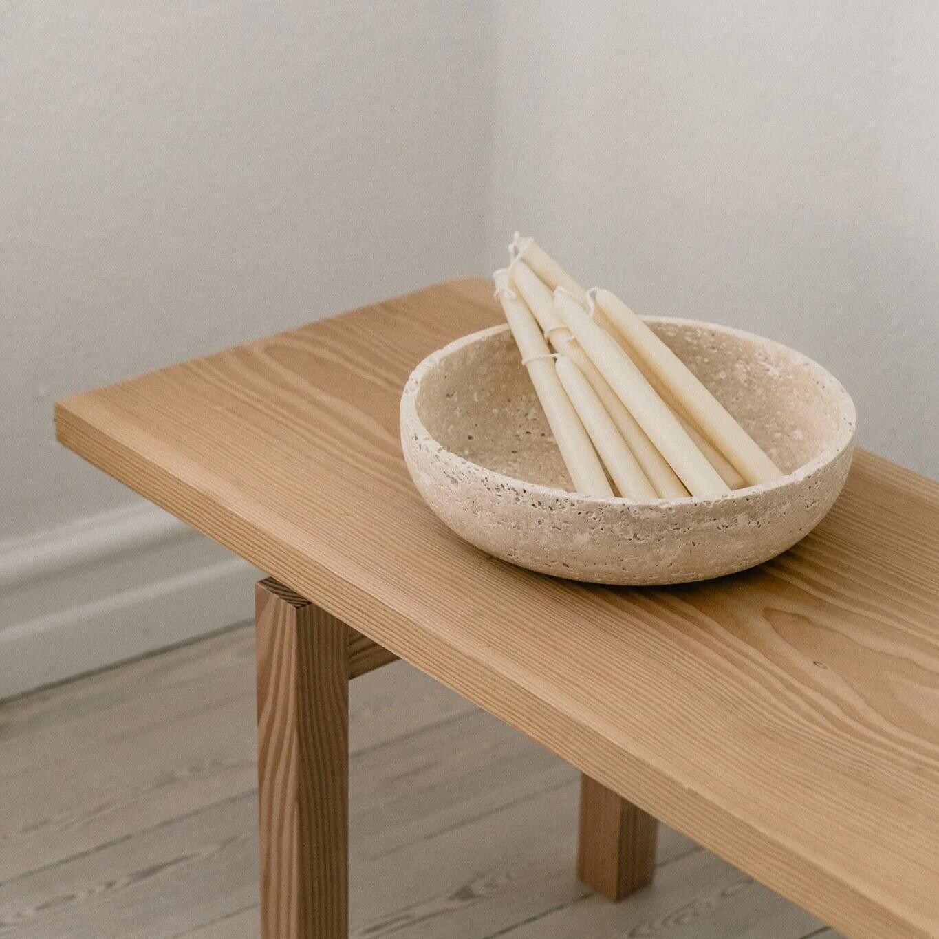Wabi Sabi Nordic Hyben Skål Travertin Medium - Livingshop.dk