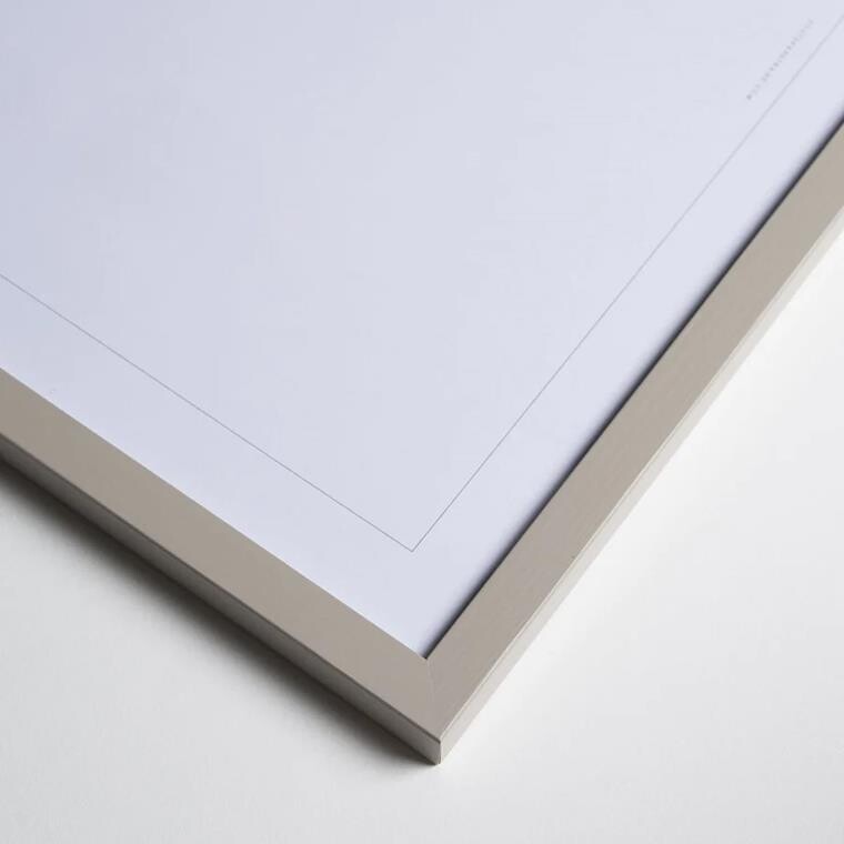 Poster & Frame Cashmere Grey Wood Frame A5 - Livingshop.dk