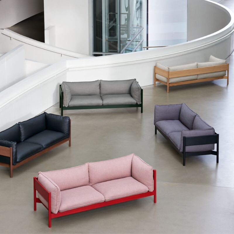 Hay Arbour 3-Pers. Sofa Olieret Valnød & Sort Nevada Læder - Livingshop.dk