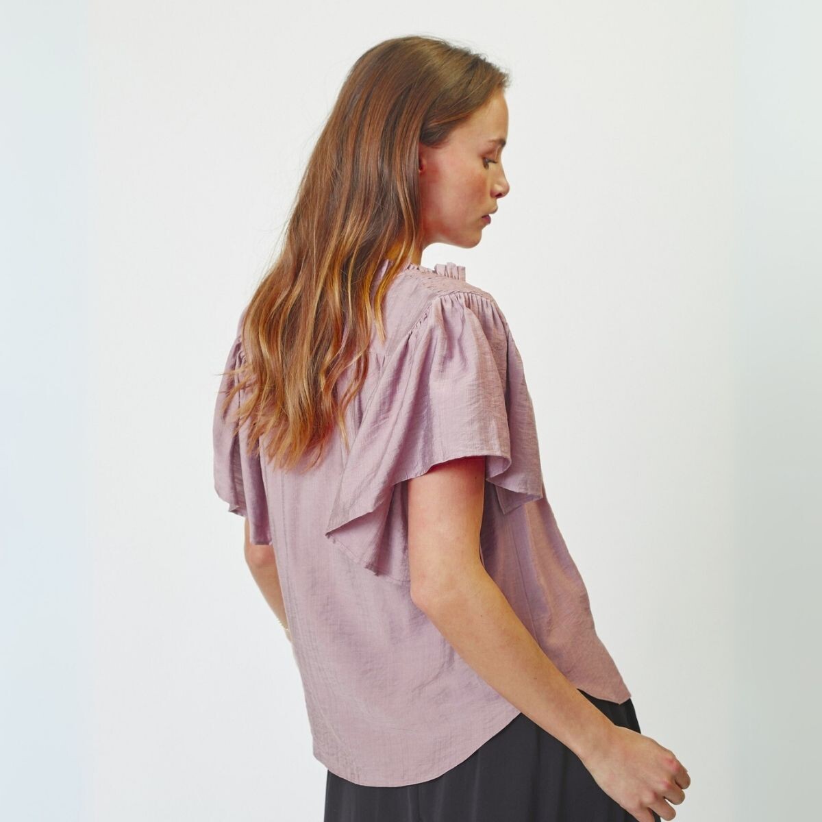 Hera Frill SS støvet rosa bluse - Co'couture | Rikke Solberg