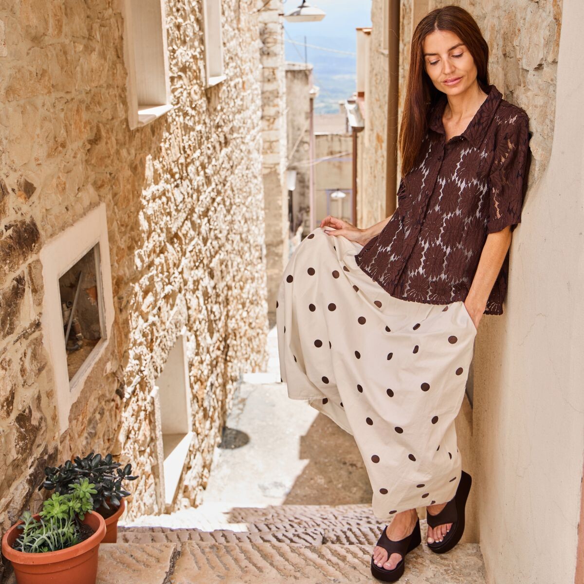 Abbie prikket nederdel - Black Colour | Rikke Solberg