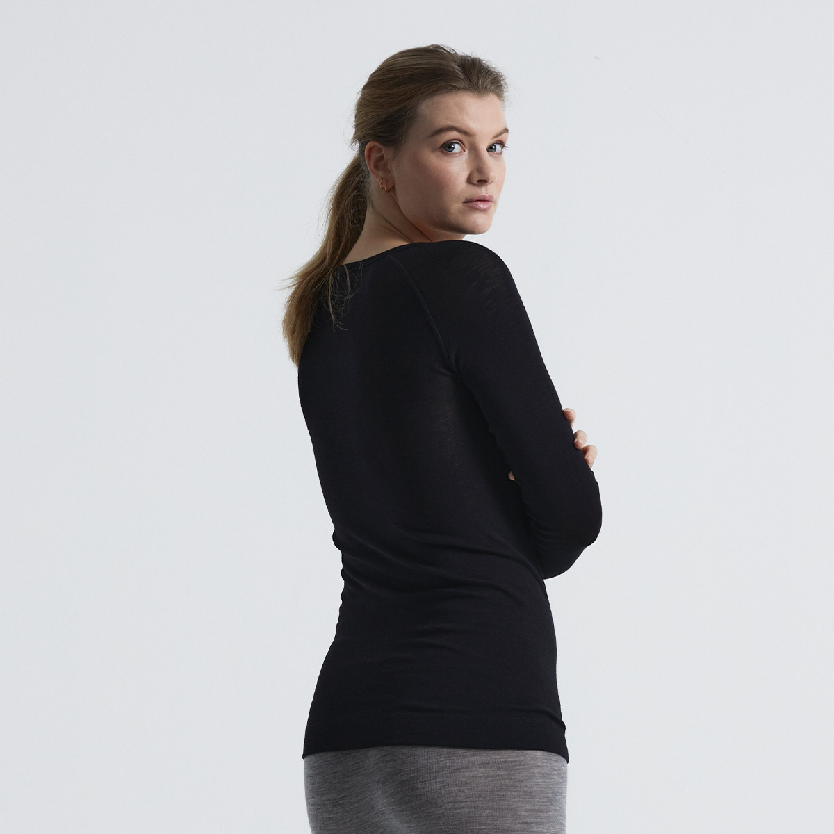 Jade bluse sort- Seamless basic | Rikke Solberg
