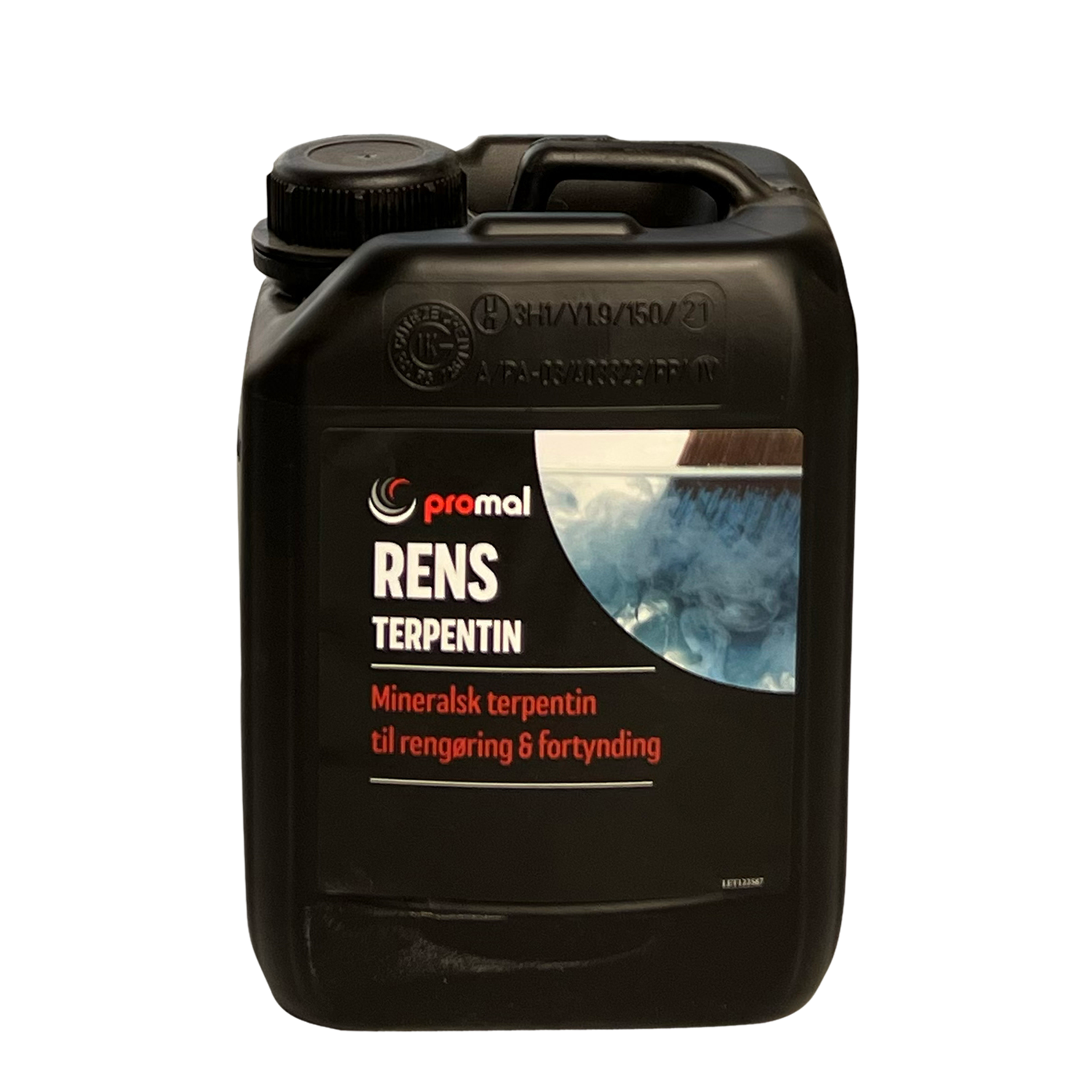 2½ ltr terpentin til fortynding af oliemaling og rens af pensler m.m.