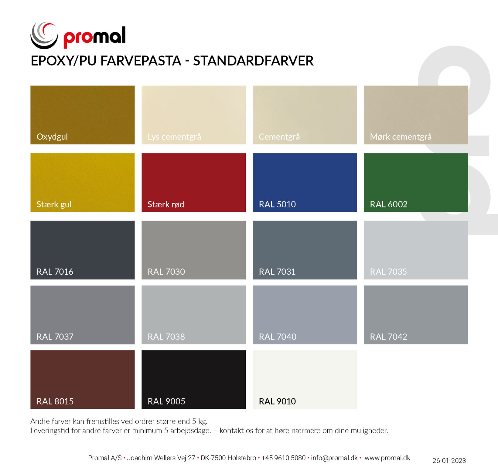 Profloor EP-SL er pigmenteret epoxy-topcoat med stor styrke