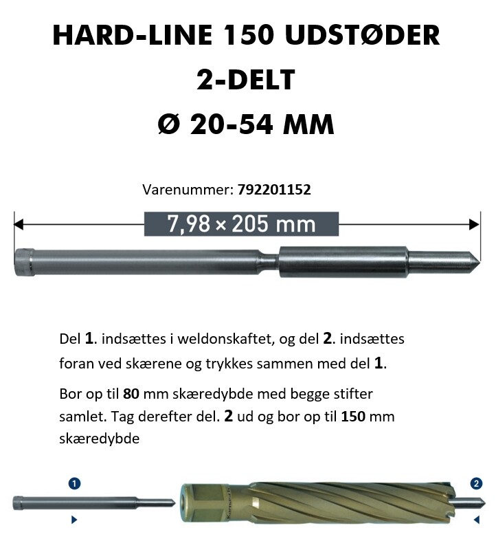 Karnasch kernebor HARD-LINE 150 - 18-60 mm - weldonskaft