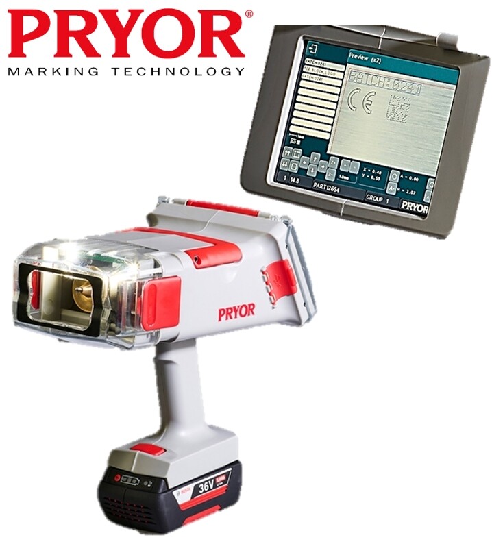 PRYOR 36V akku PortaDot Touch mærkningsmaskine Skrivefelt 60 x 30 med ...