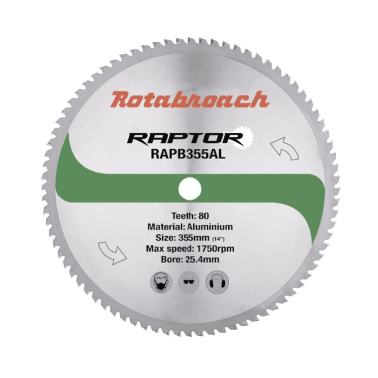Rotabroach RAPTOR HM klinge 355x25,4 Z80 til aluminium