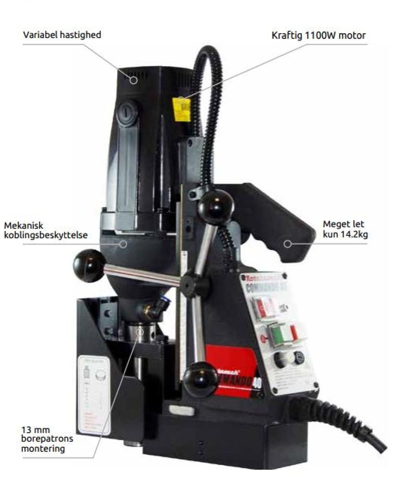 Rotabroach Magnetboremaskine Commando 40 Serie nr.: