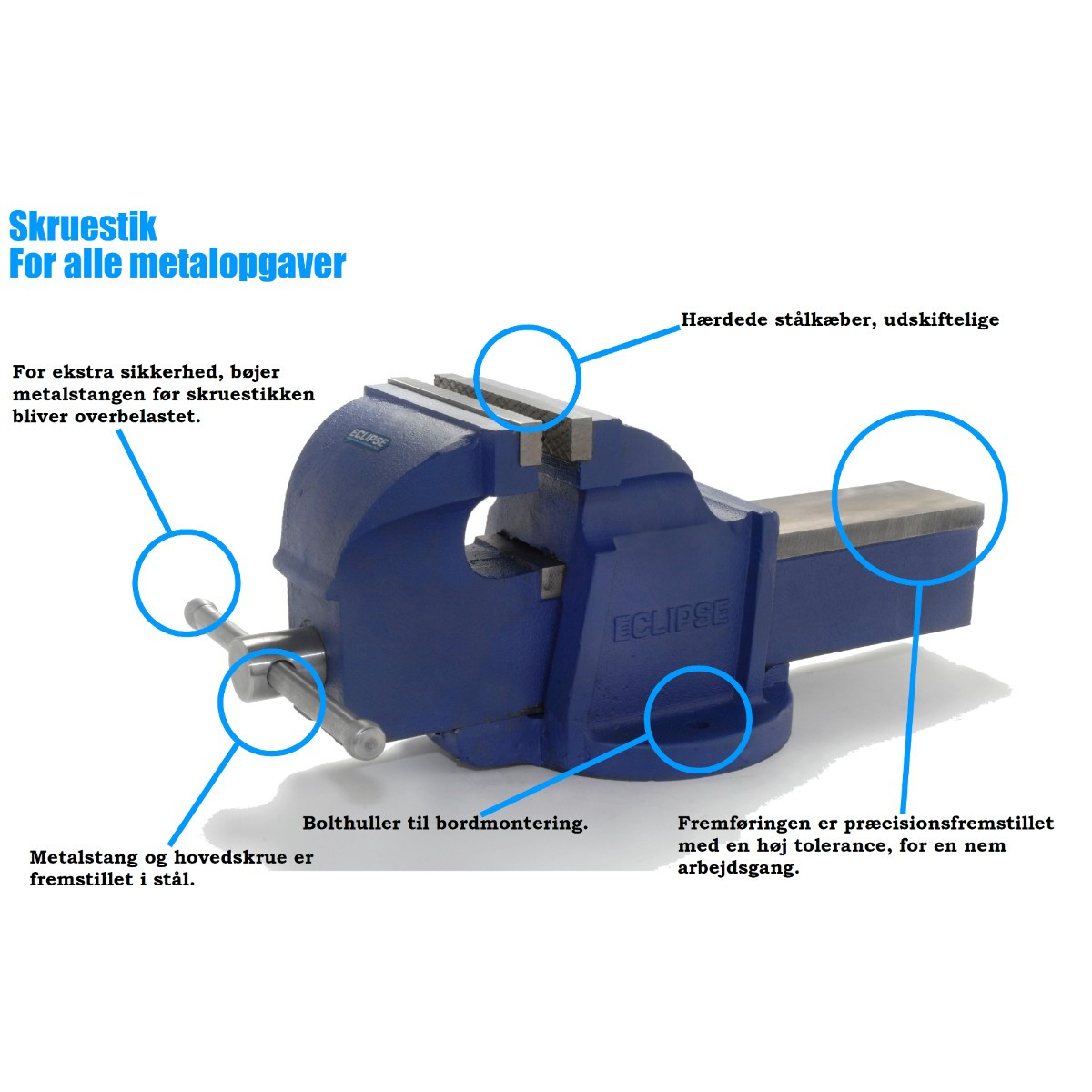 Eclipse Skruestikke 3" - 8" (75-200 mm)