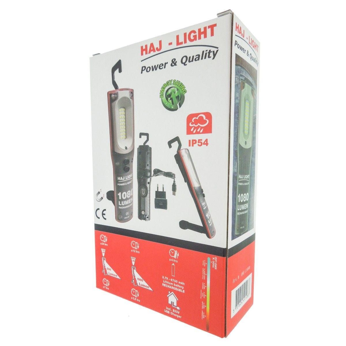 HAJ LIGHT Tilbehør og Reservedele til 1080 lumen (erstattet af 1200 lumen)