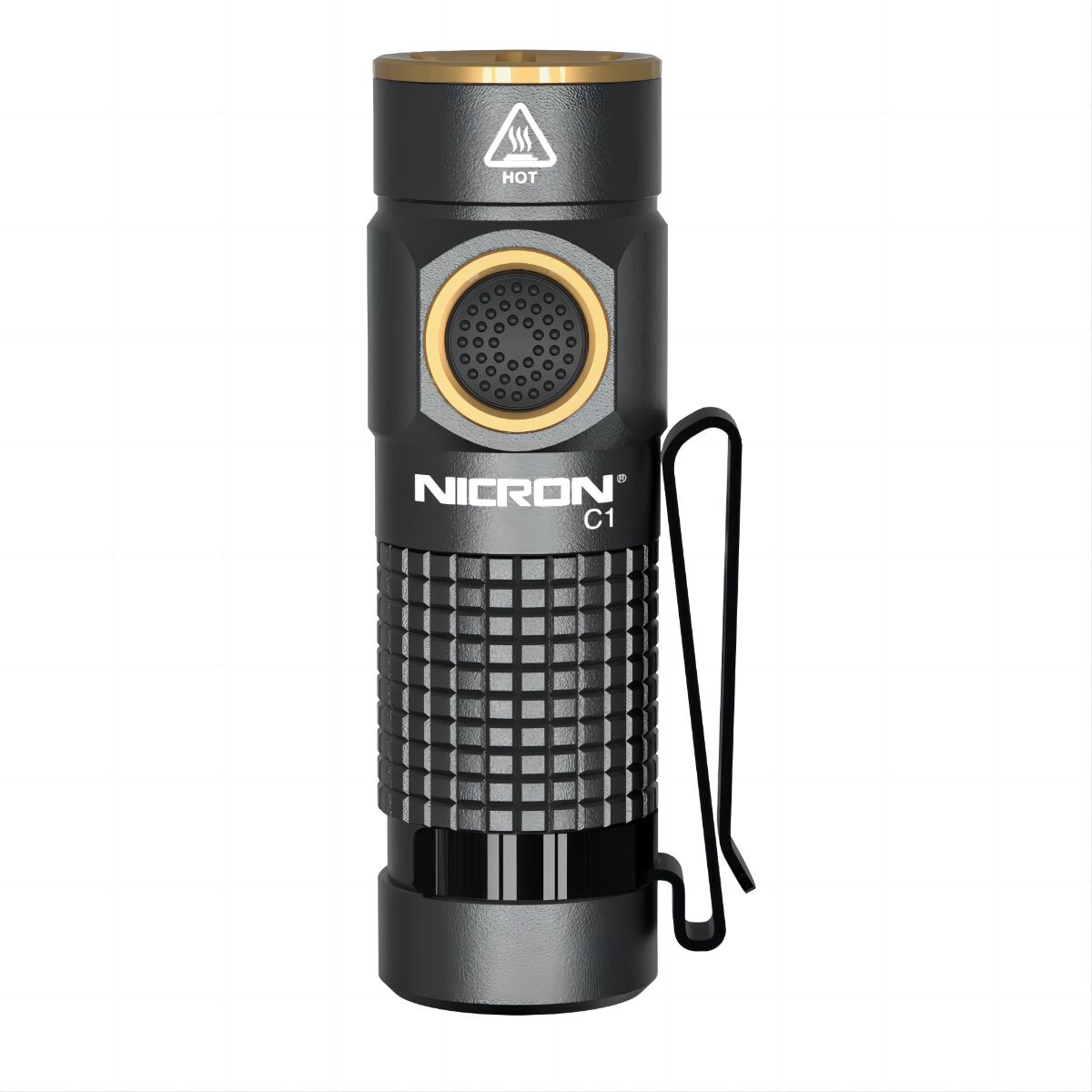 NICRON Genopladelig minilygte 1200lm magnet+klips Med USB C kabel ...