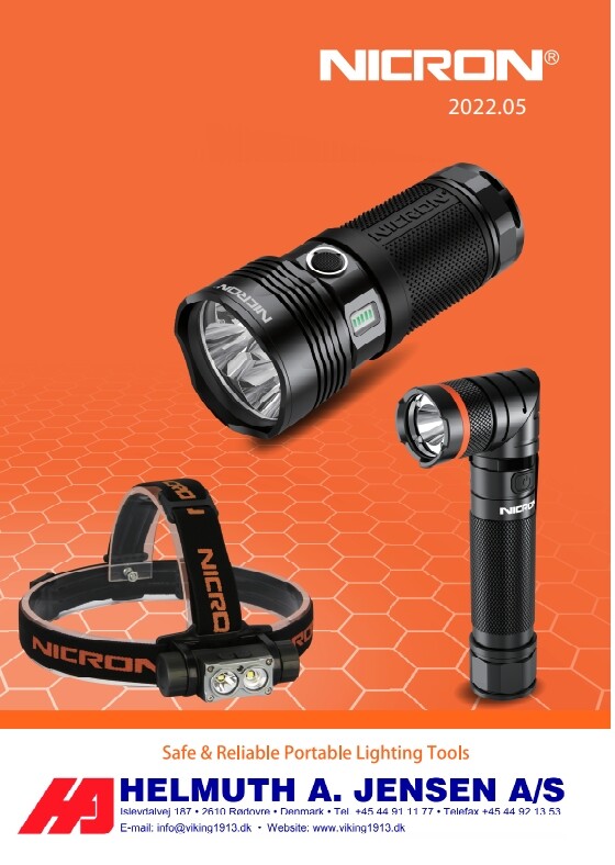 HAJ-LIGHT 1080 Lumen Inspektionslygte med lang batteritid