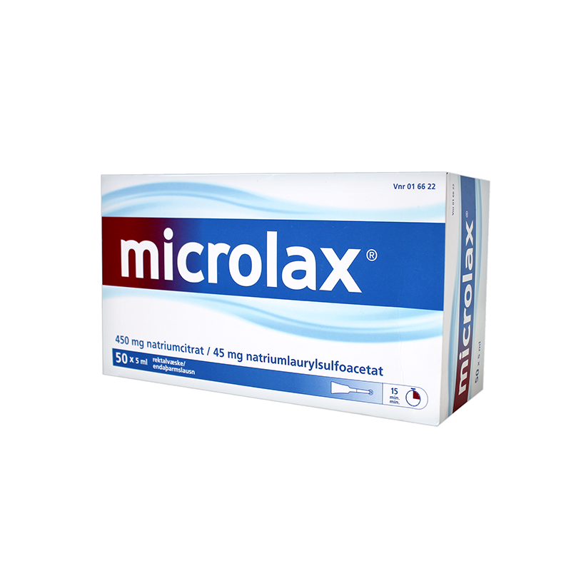 Microlax 5 ml, 5 ml x 50 tb der virker afførende og anvendes ved ...
