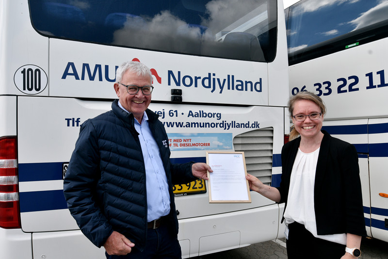 Hos AMU Nordjylland har vi modtaget certifikat for at benytte Co2 kompenseret brændstof