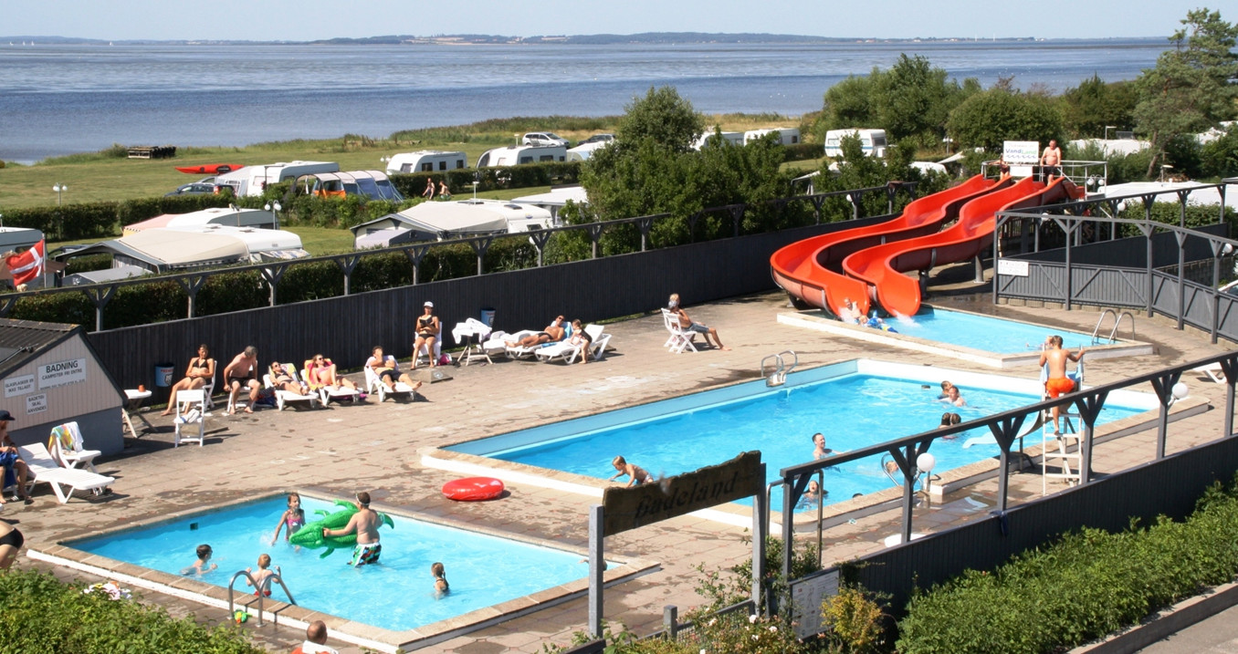 Water park at Nibe Camping with children's pool large pool & slide