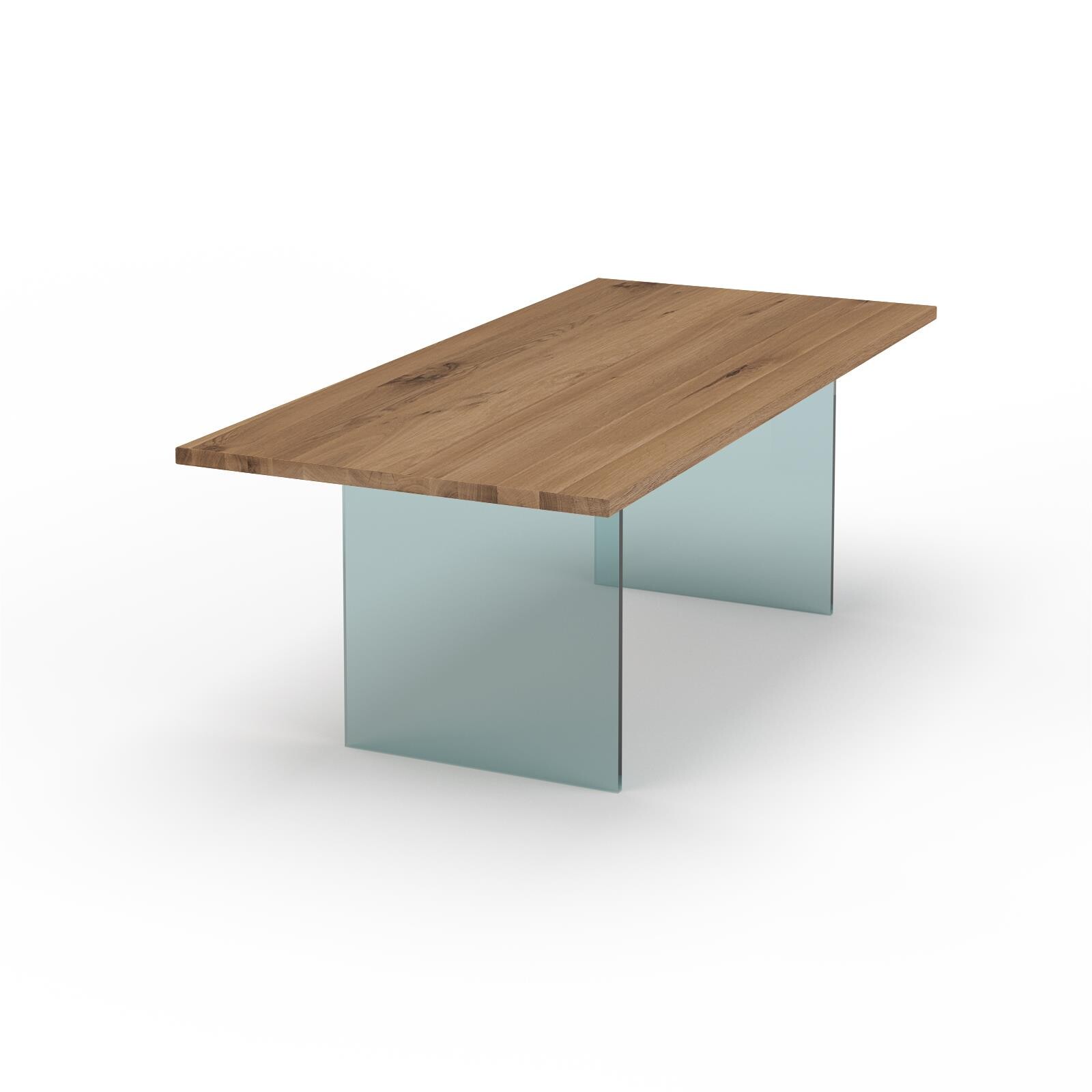 Wild Oak Dining table / MILES Legs glass - 100 off options. See them at ...