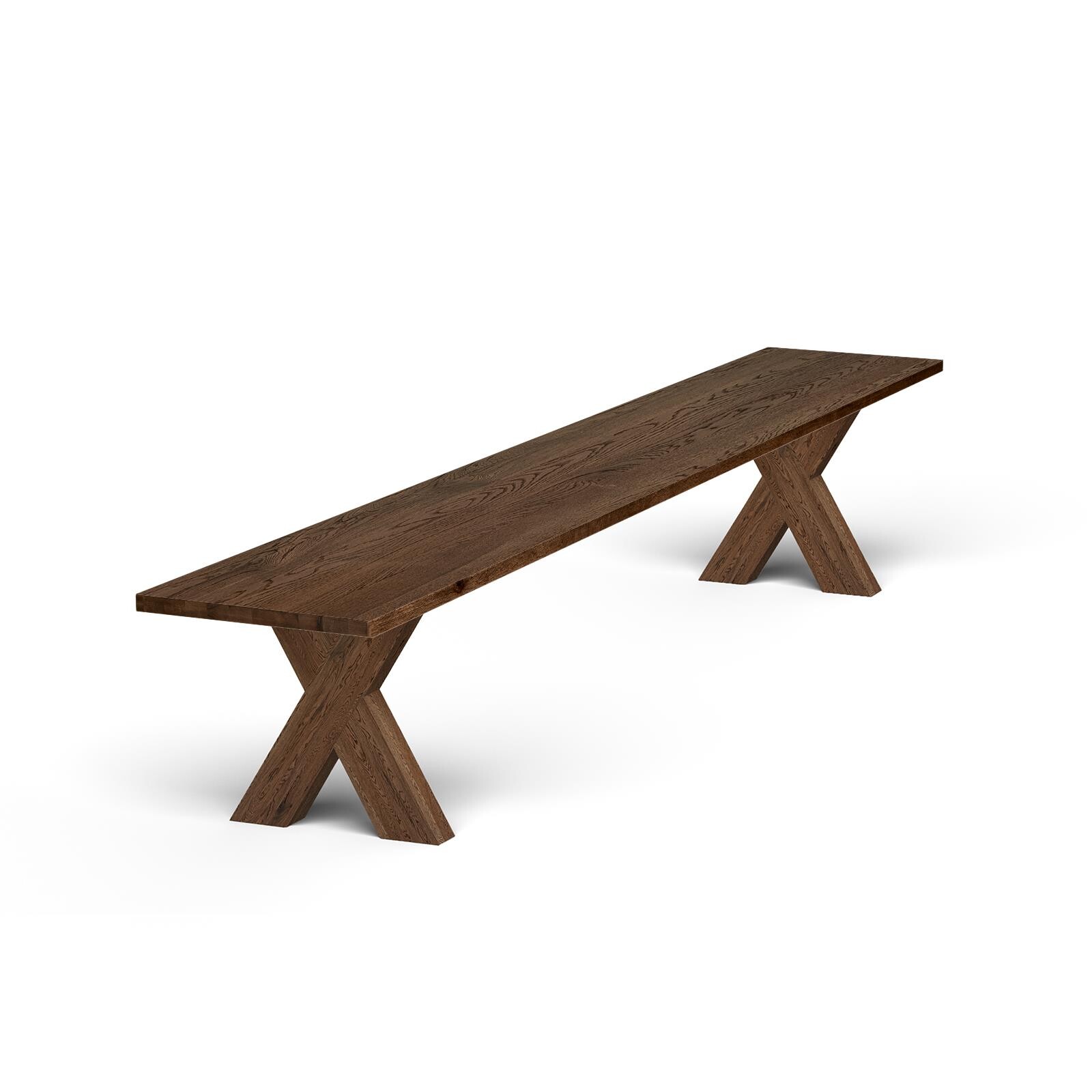 Rustic Oak Bench / DENVER Legs - 100 off options. See them at Bodahl Møbler