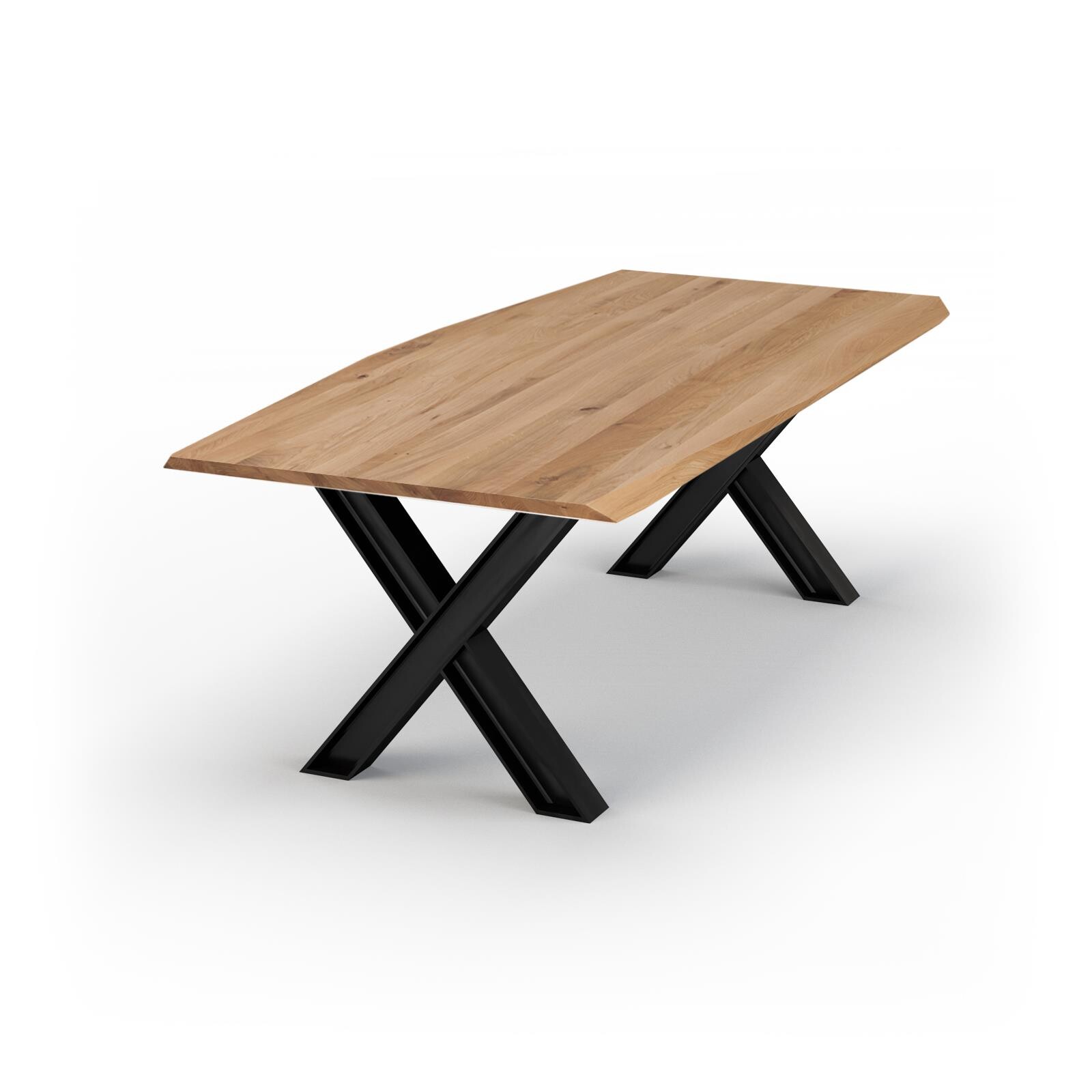 Wild Oak Dining table / RIVERSIDE Legs Black - 100 off options. See ...