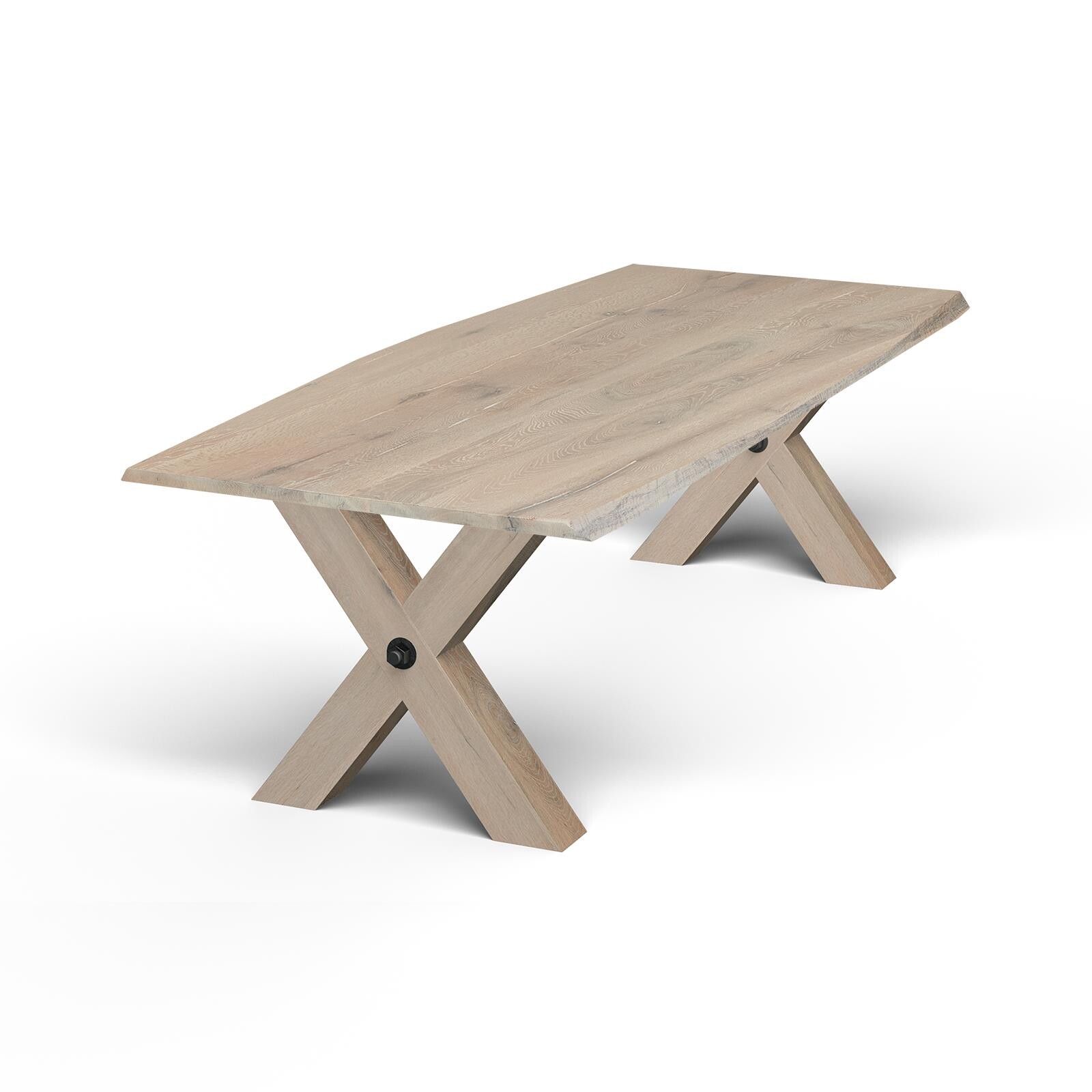 Rustic Oak Dining table / YDUN Legs - 100 off options. See them at ...