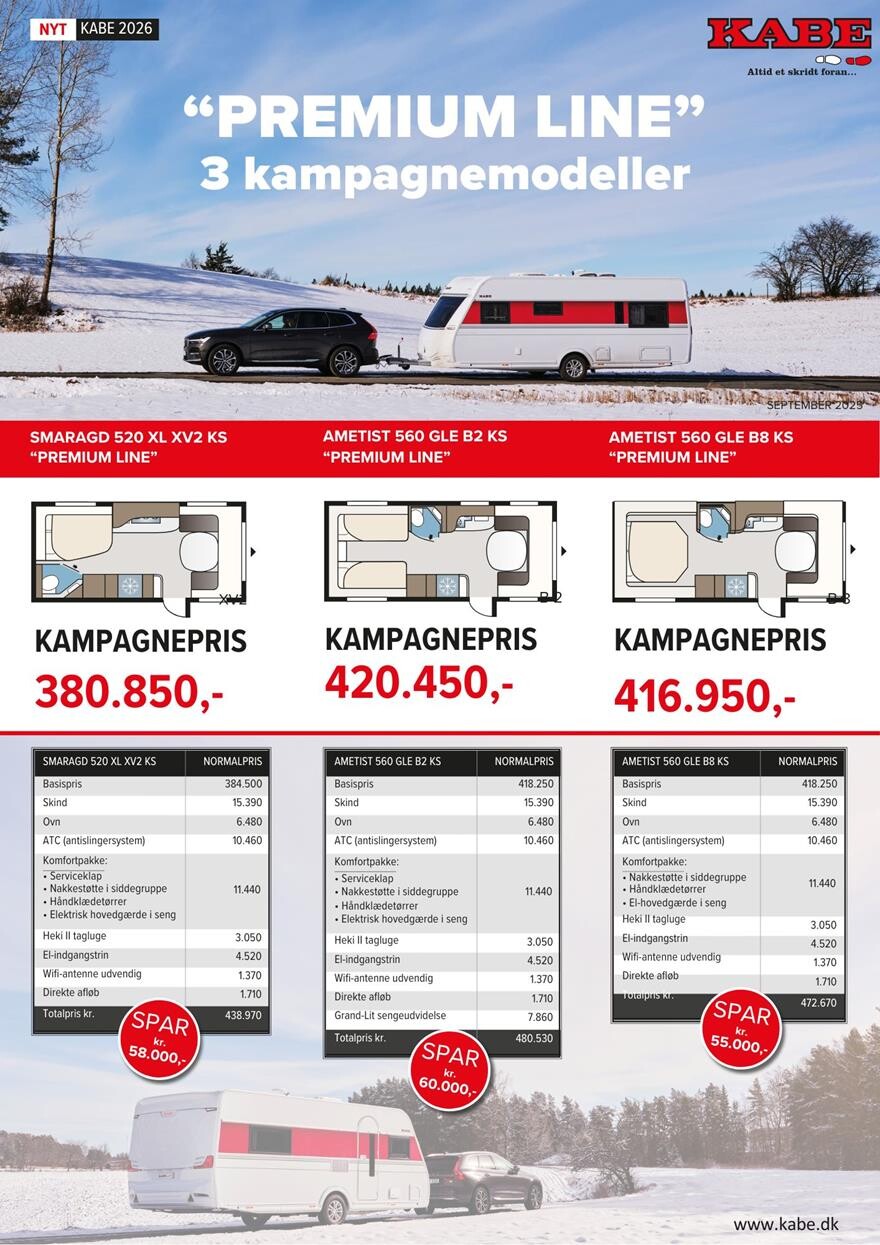 Kabe AMETIST Premium Line 560 GLE B8 KS - Østsjællands Campingcenter